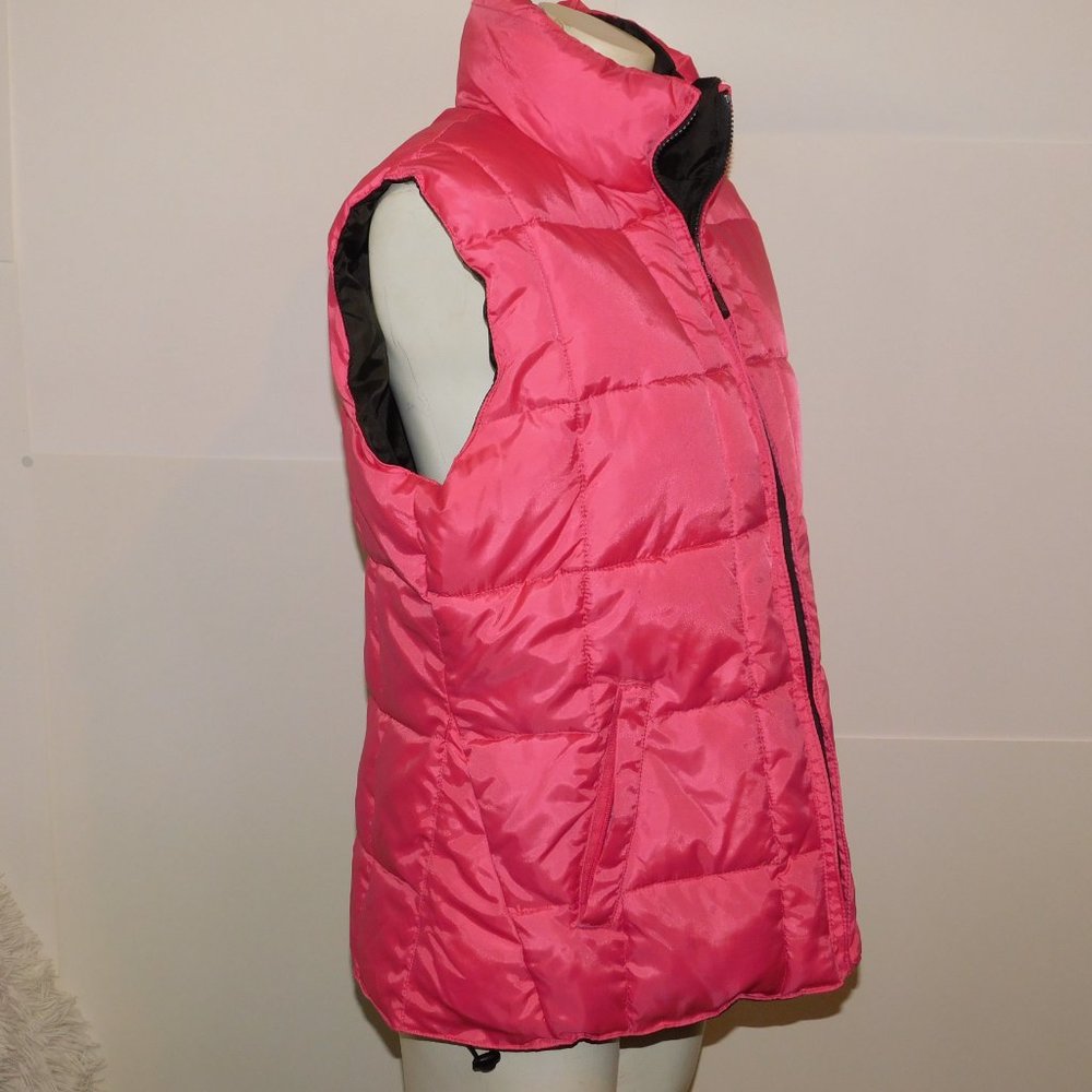 Silver Rider Reversible Puffer Zip Up Vest Pink/Black… - Gem